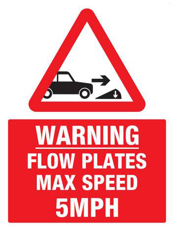 Warning Flow Plates with Diagram - Flowplates.co.uk